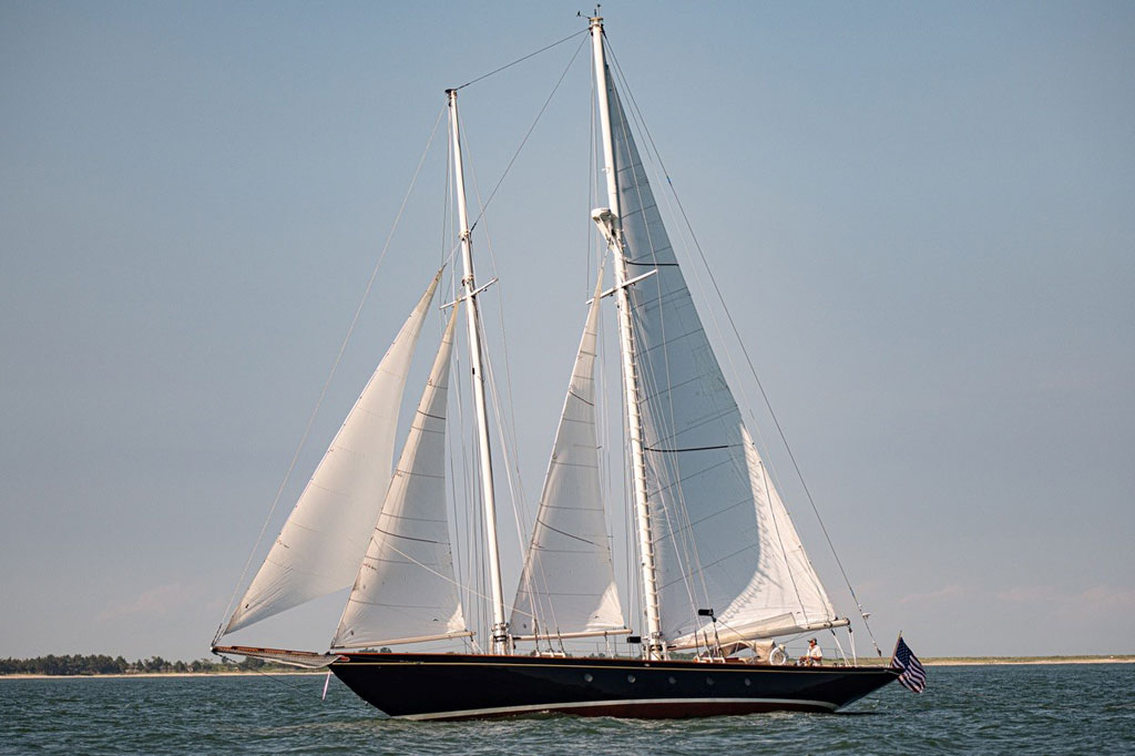 65 Feet Schooner “Lelanta” Gets Full Set of Sails - Rolly Tasker Sails