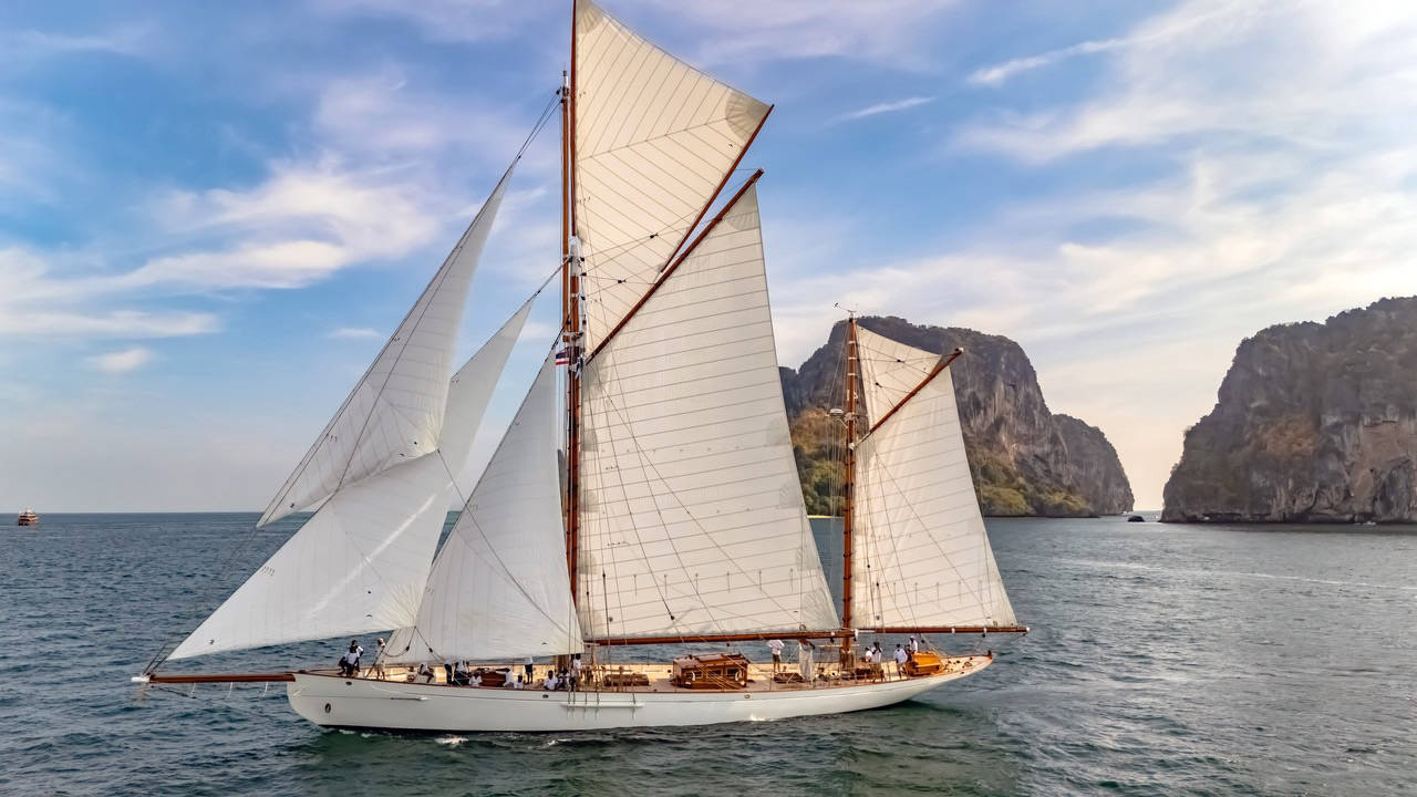 Beautiful Classic Gaff Ketch Cariad With Full Suit of Rolly Tasker ...